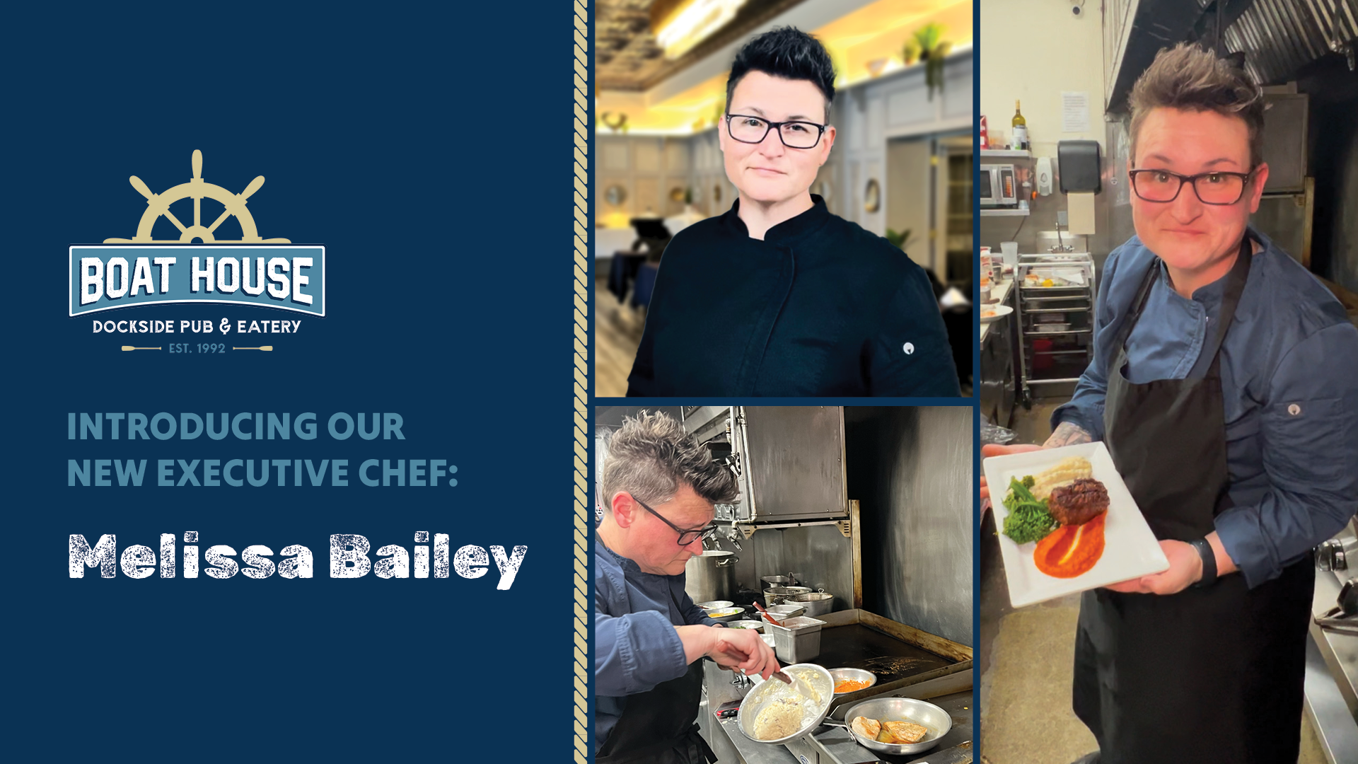 Welcome Chef Melissa Bailey – New Executive Chef at Boat House Pub & Eatery